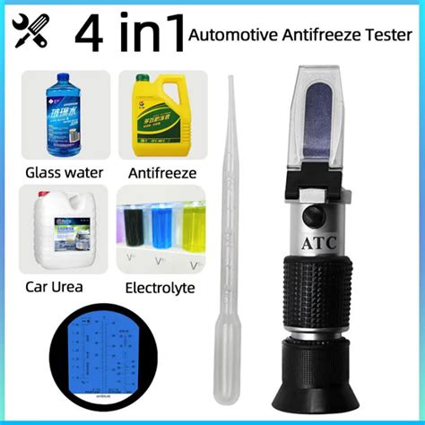 4 In 1 Automotive Antifreeze Refractometer Car Urea Fluid Tester