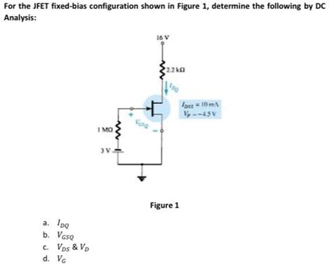 Solved For The Jfet Fixed Bias Configuration Shown In Figure