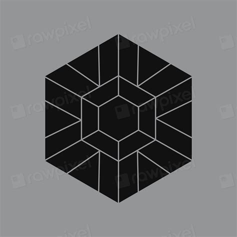 Linear Illustration Hexagon Shape Premium Vector Rawpixel