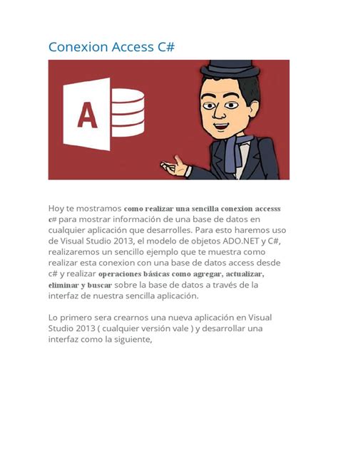 Conexion Access C Pdf C Sharp Lenguaje De Programación Informática