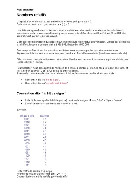 Nombres Relatifs Virgule Flottante Conventions De Nommage Notation