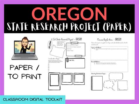 Oregon Usa State Research Project Paper Version Teaching Resources