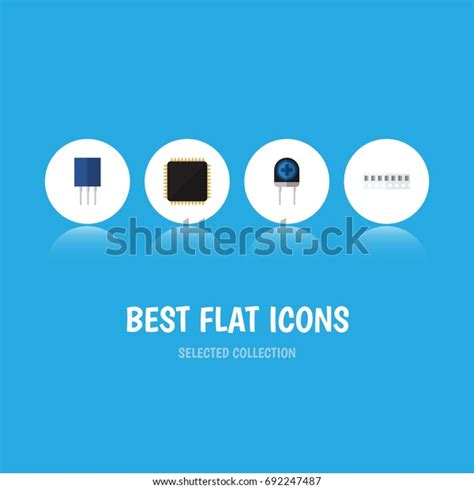 Flat Icon Device Set Transducer Receptacle Stock Vector Royalty Free Shutterstock