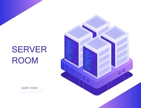 Premium Vector Concept Of Server Room Hosting With Cloud Data Storage And Server Room Server