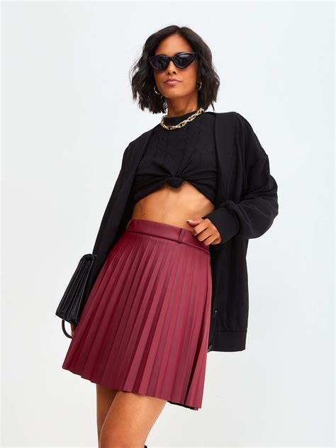 Юбка гофре мини