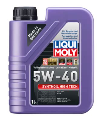 LIQUI MOLY 5W40 Synthoil High Tech Tam Sentetik Motor Yağı 1 Litre ...