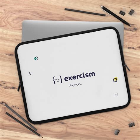 Laptop Sleeve Logo Light Mode Exercism Swag
