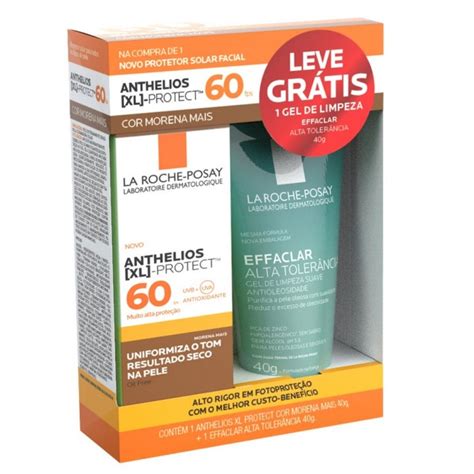 Kit Anthelios XL Protect FPS 60 Morena Mais Effaclar Gel Alta