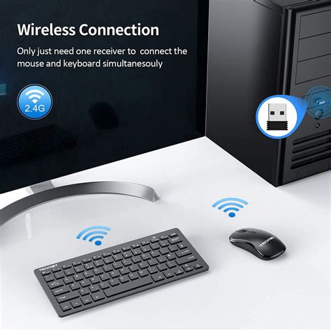 Tecknet Mini Wireless Keyboard And Mouse Set 2 4g Cordless Usb Keyboa