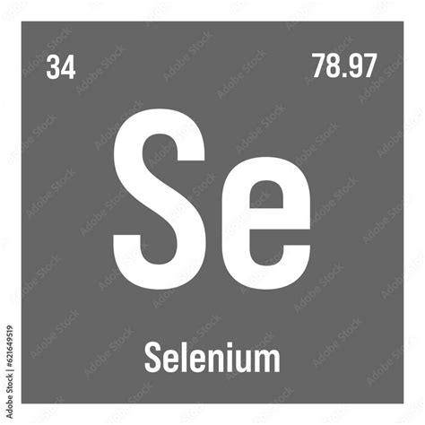 Selenium Se Periodic Table Element With Name Symbol Atomic Number