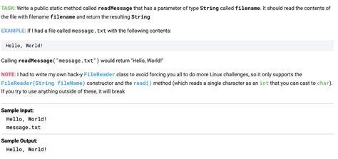 Solved Task Write A Public Static Method Called Readmessage