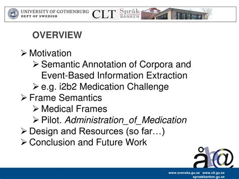 Ppt Medication Extraction From Clinical Data Using Frame Semantics Powerpoint Presentation