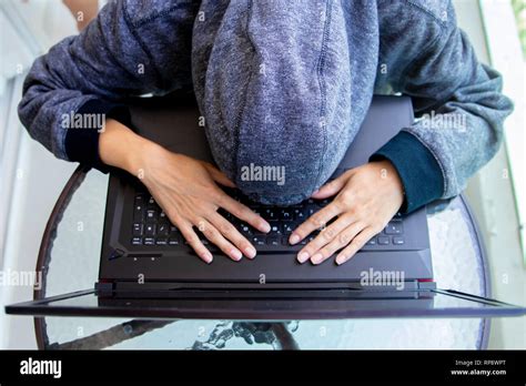 Woman Hacker Programmer Is Working On Computer In Cyber Security Center