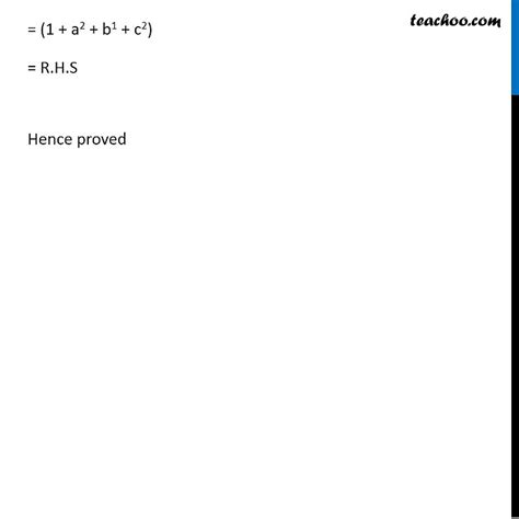Question Using Properties A Ab A B C