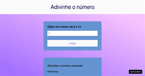 Guess The Number Codesandbox