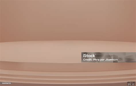 추상 럭셔리 베이지색 배경 빈 베이지 그라데이션 룸 스튜디오 공간 제품을 표시하기 위한 배경으로 사용되는 곡선 스테이지 3d 벡터 그림입니다 0명에 대한 스톡 벡터 아트 및