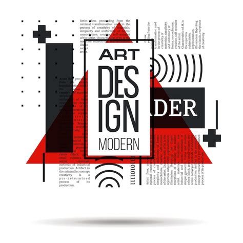 Premium Vector Text Frame Geometric Design Elements Poster Design
