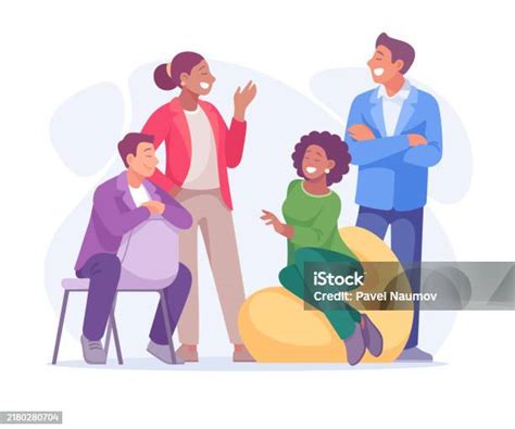 남자와 여자 친구 앉아 함께 이야기 벡터 일러스트 레이 션 와 좋은 회사 와 남자 와 여자 친구 앉아 이야기 함께 일러스트 레이 션 공유 개념에 대한 스톡 벡터 아트 및