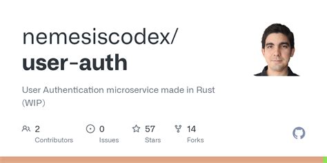 GitHub Nemesiscodex User Auth User Authentication Microservice Made In Rust WIP