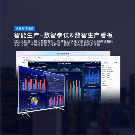 自定义配置可视化数据看板帮助企业快速了解业务状况和关键指标实时监测生产和销售等关键环节提高工作效率和产品质量