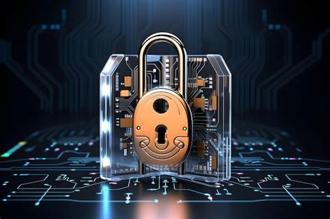 Premium Ai Image Lock With Circuit Pattern Concept Of Data Security Cybersecurity Cyber