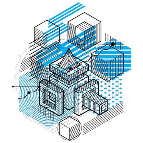 Premium Vector Vector Background With Abstract Isometric Lines And Figures Template Made With