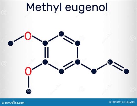Eugenol Clove Essential Oil Molecule Is Used As Flavoring For Foods