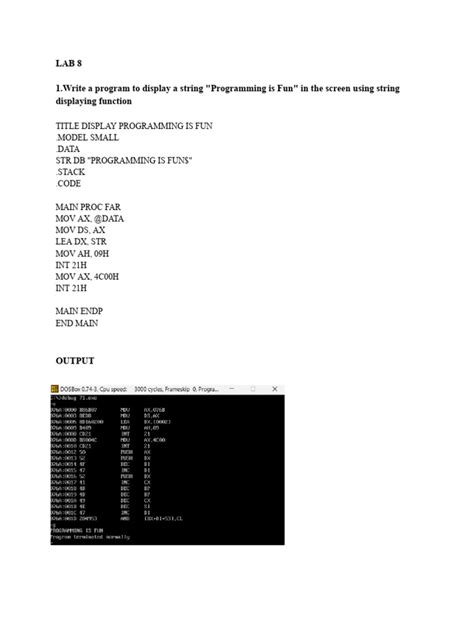 Lab 89 Giri Pdf Bios Assembly Language