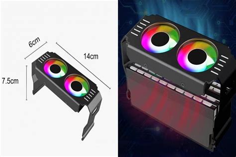 Ready Stock Desktop Ram Heatsink Computer Ram Heatsink Argb Ram Heatsink With Dual Fans For