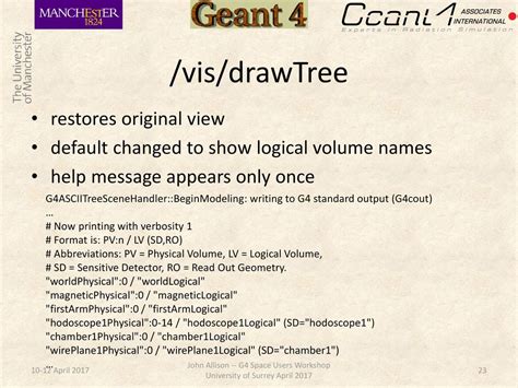 Geant4 Gui Vis Updates John Allison Geant4 Space Users Workshop