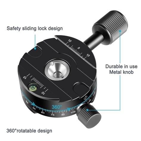 Neewer Panoramic Tripod Head Bubble Level For Tripod Monopod Slider