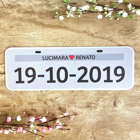 Casamento Placa De Carro Personalizada Elo7 Produtos Especiais