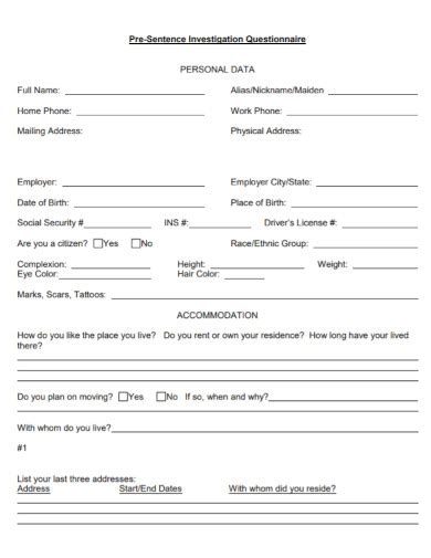9 Pre Sentence Report Examples To Download