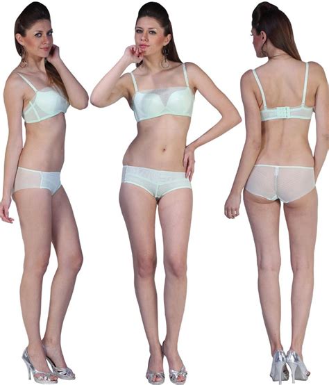 Buy Fascinating Lingerie Turquoise Bra And Panty Sets Online At Best