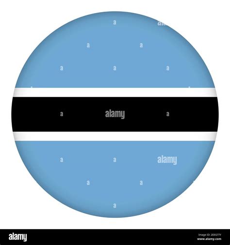 Flag Of Botswana Round Icon Badge Or Button National Symbol Template