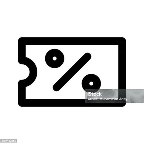 할인 쿠폰 벡터 아이콘입니다 흰색 배경에 고립된 검은색 그림입니다 아이콘에 대한 스톡 벡터 아트 및 기타 이미지 아이콘