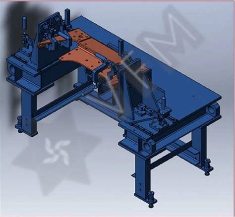 Polished Pneumatic Riveting Fixture Bus Chassis Sub Assembly Fixture