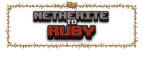 Netherite To Ruby Minecraft Texture Pack