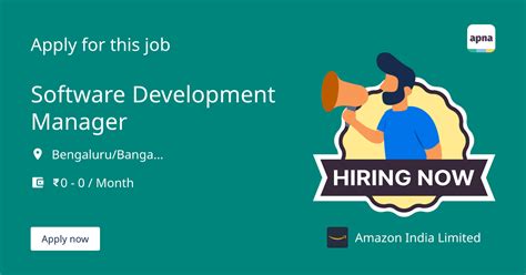 Software Development Manager In Amazon India Limited