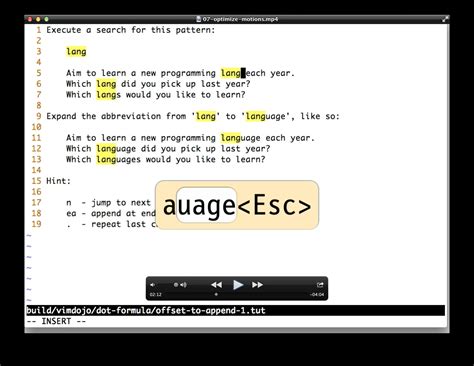 [vimcasts]核心 vim core vim 个人学习笔记