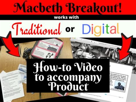 Macbeth Breakout Instructional Video By Engaging And Effective TPT