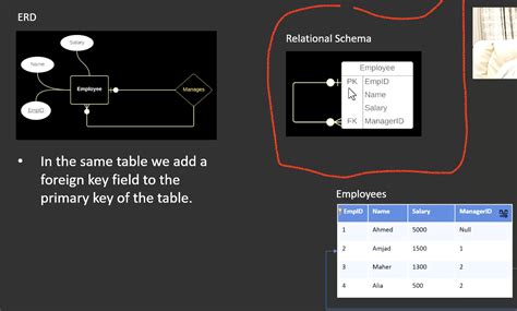 فهم والفروق بين Relational Schema و Erd في تصميم قاعدة البيانات أسئلة