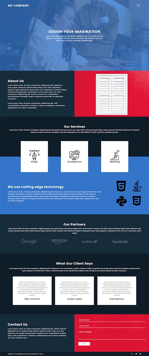 design websites using pure html css and javascript by smtaha101 fiverr