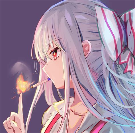 Fujiwara No Mokou Touhou Drawn By Lshiki Danbooru