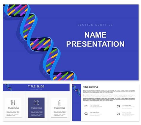 DNA Genes And Chromosomes PowerPoint Template PPTX Presentation