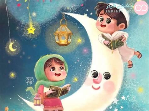 نقاشی ماه رمضان 1403 آسان و زیبا کودکانه اینفینیتی کیدز