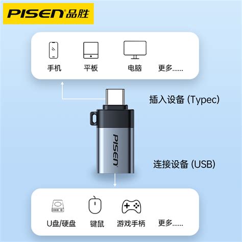 品胜otg数据线转接头typec转usb3 0通用iphone15手机u盘转换器适用华为手机平板电脑下载数据歌到优盘 虎窝淘