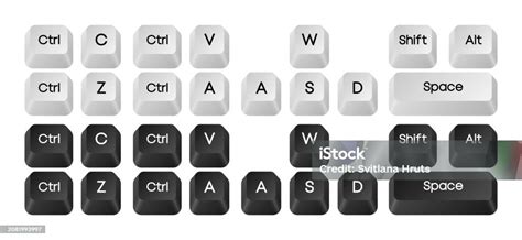 Computer Key Combinations Set Of Key Combinations Command Set Icons Computer Keyboard Button Set