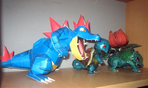 Feraligatr Squirtle Ivysaur Papercraft By Safaksimsek On Deviantart