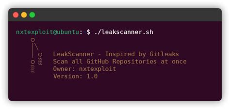 Github Nxtexploitleakscanner 🔍leakscanner Inspired By Gitleaks